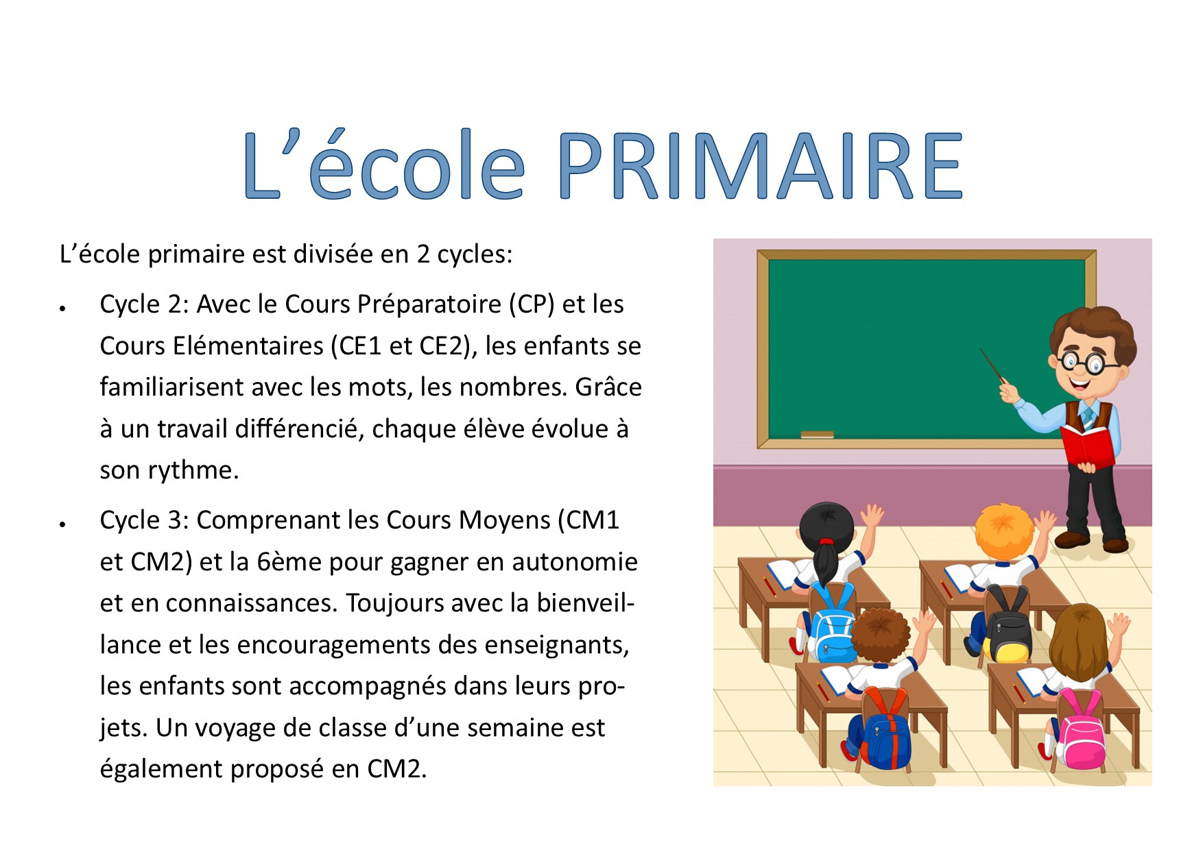 Projet éducatif primaire - Ensemble Scolaire La Sagesse Saint-Michel