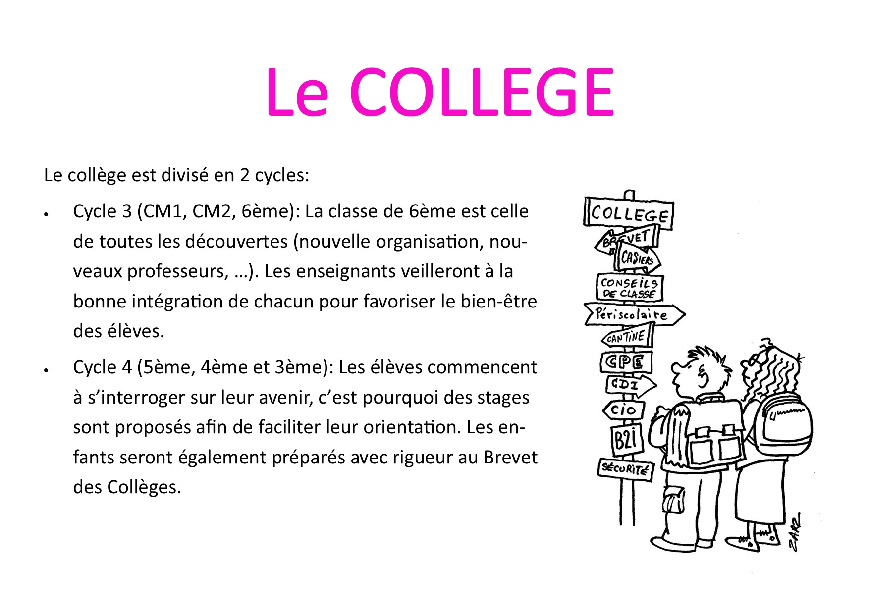 Projet éducatif collège - Ensemble Scolaire La Sagesse Saint-Michel